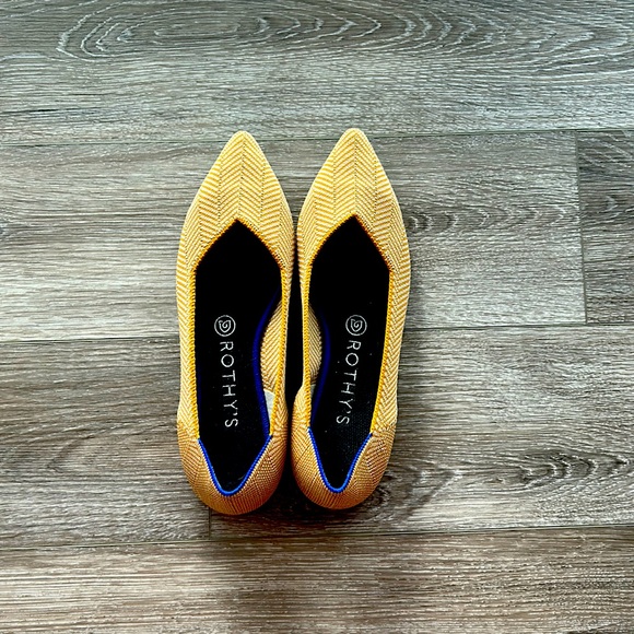 Rothy's | Shoes | Rare Yellow Harringbone Striped Rothys Points Size 85 ...